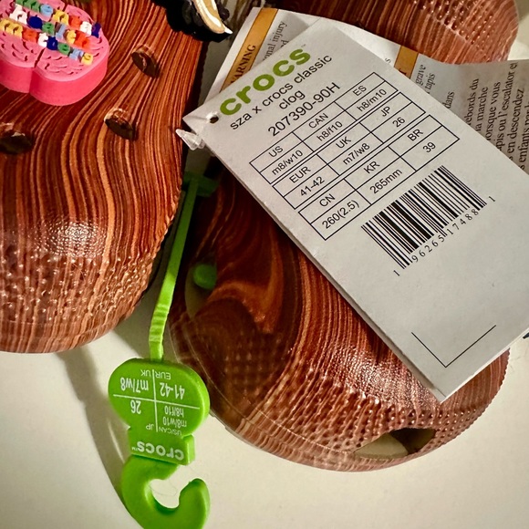 CROCS | Shoes | Nib Sza X Crocs Wood Grain Unisex Limited Edition Size ...